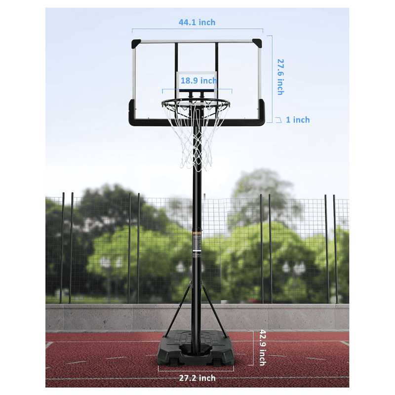MaxKare Portable Basketball Hoop & Goal Basketball System Basketball ...