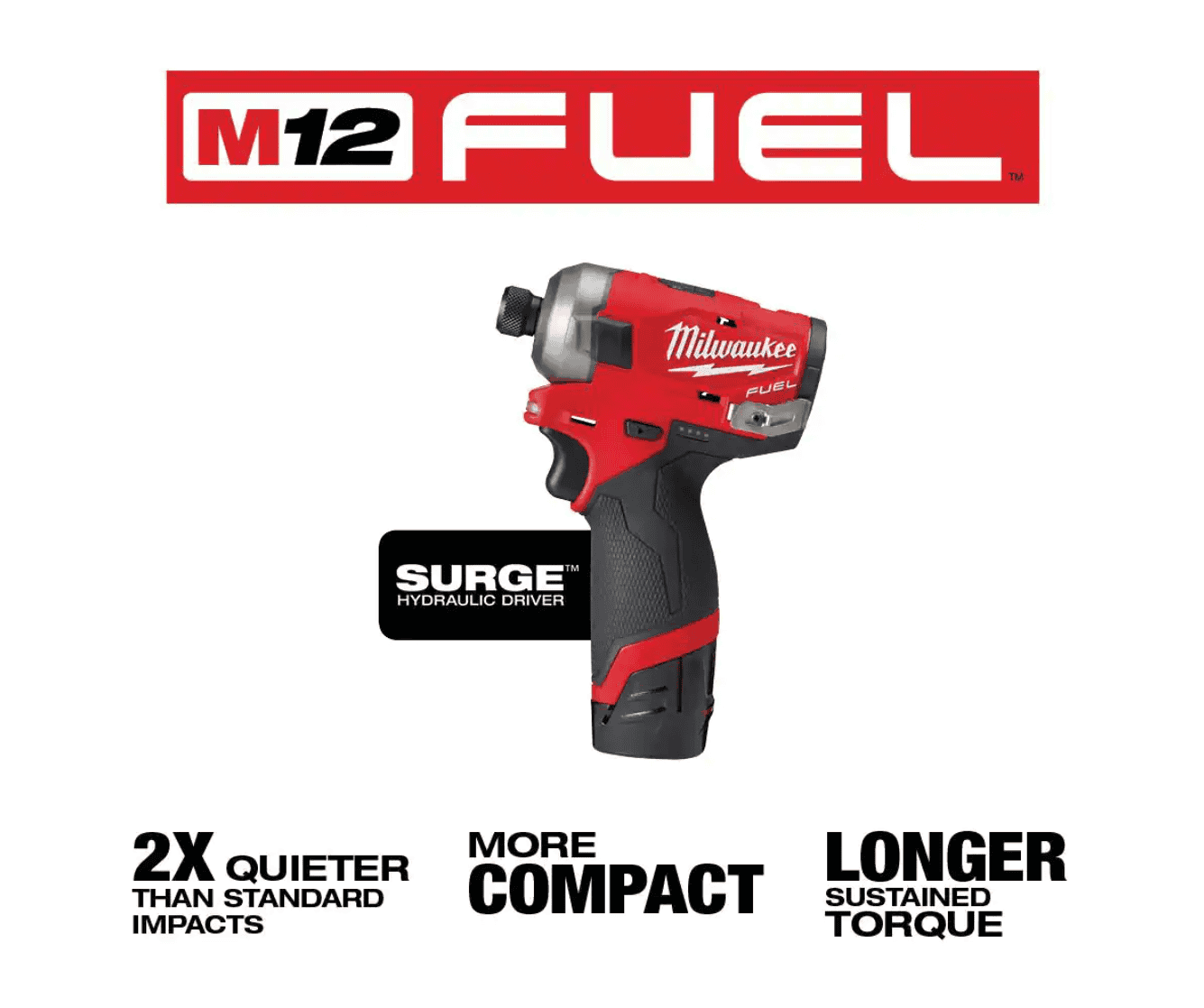 Milwaukee 2551-22-2364-20 M12 FUEL SURGE 12V Lithium-Ion Brushless ...