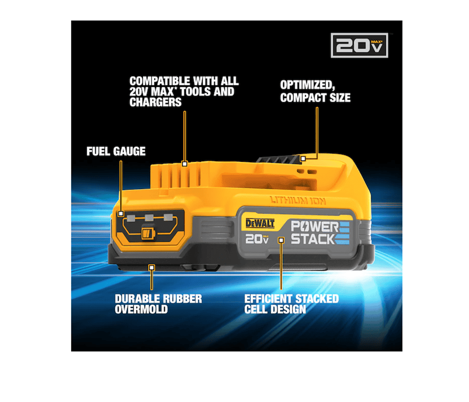 DEWALT DCF840E1 20V 1/4 in IMPACT DRIVER WITH POWERSTACK BATTERY ...