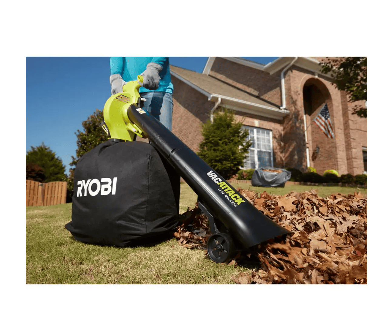 RYOBI RY40451-LB 40V Vac Attack Cordless Leaf Vacuum/Mulcher and Lawn ...