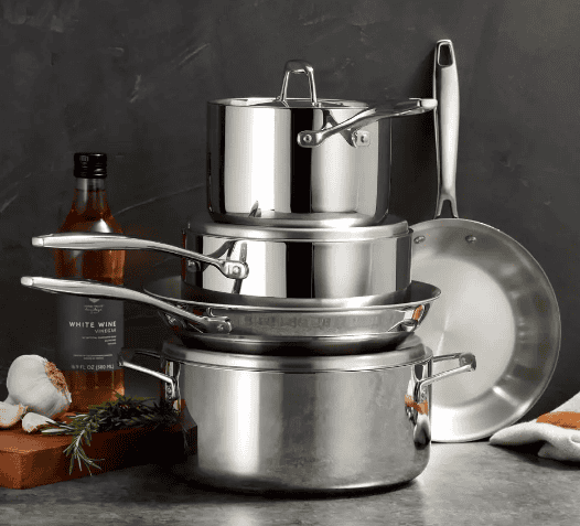 Tramontina Gourmet Tri-Ply Clad 8-Piece Stainless Steel Cookware Set ...