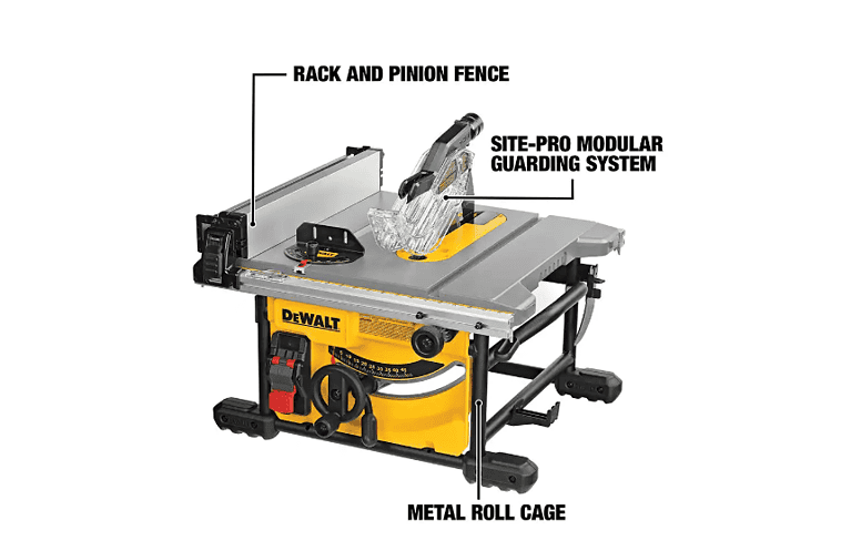 DEWALT Table Saw DWE7485 15 Amp Corded 8-1/4 in. Compact Portable ...