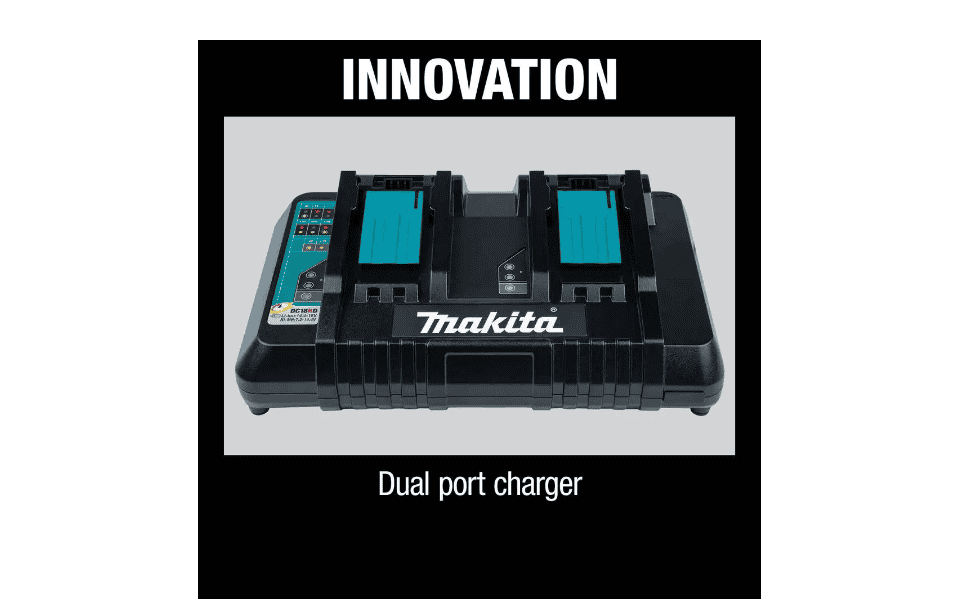 Makita DC18RD 18-Volt Lithium-Ion Dual Port Rapid Optimum Charger ...