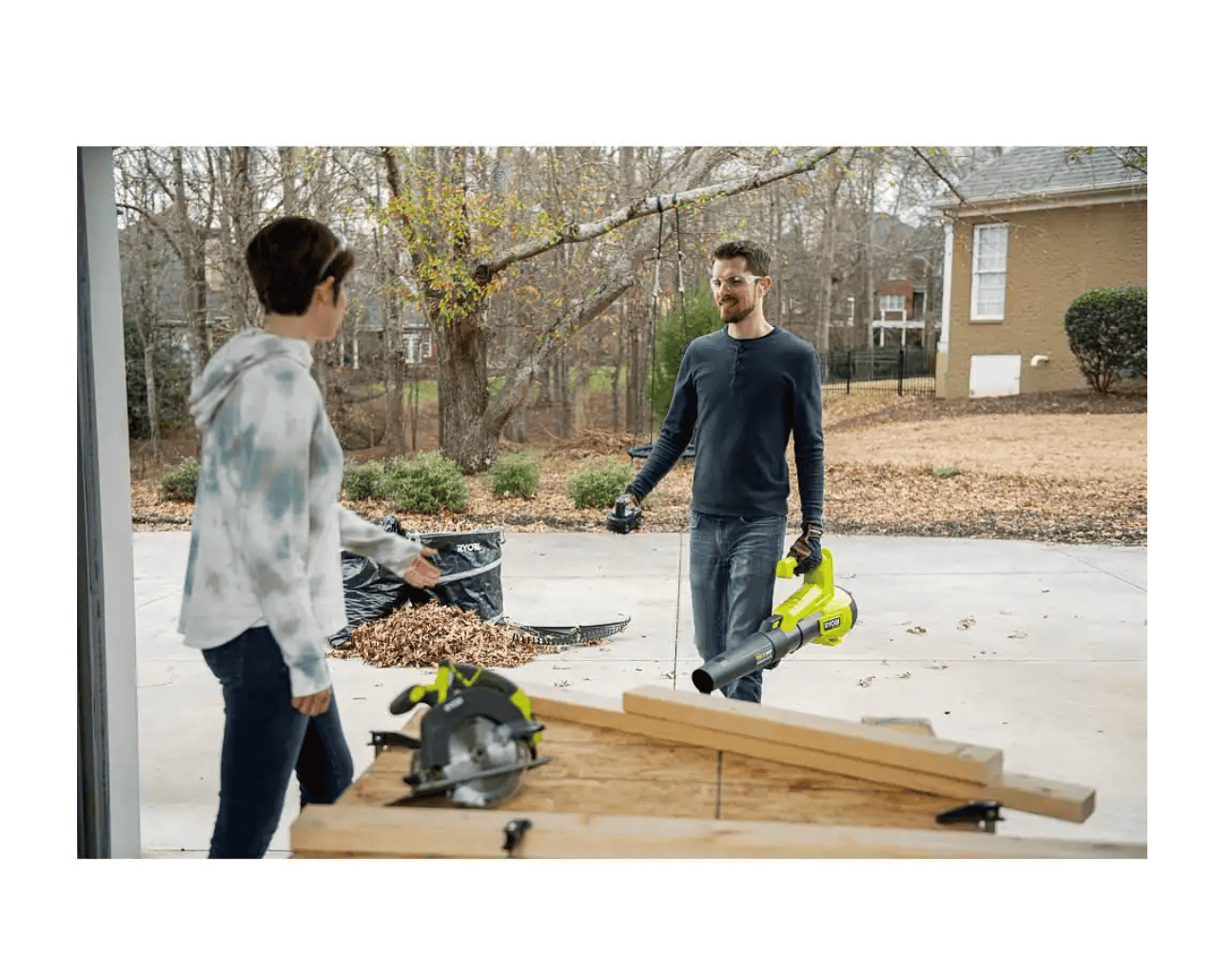 RYOBI P507-PSK005 ONE+ 18V Cordless 6-1/2 in. Circular Saw with 2.0 Ah ...