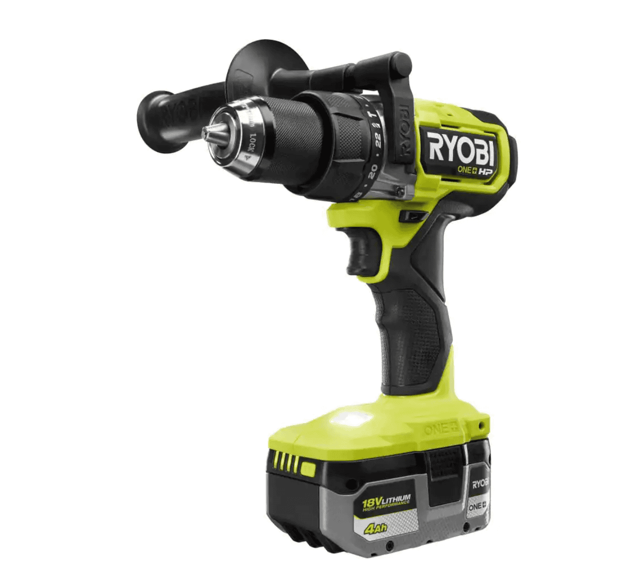 RYOBI PBLHM101K ONE+ HP 18V Brushless Cordless 1/2 in. Hammer Drill Kit ...