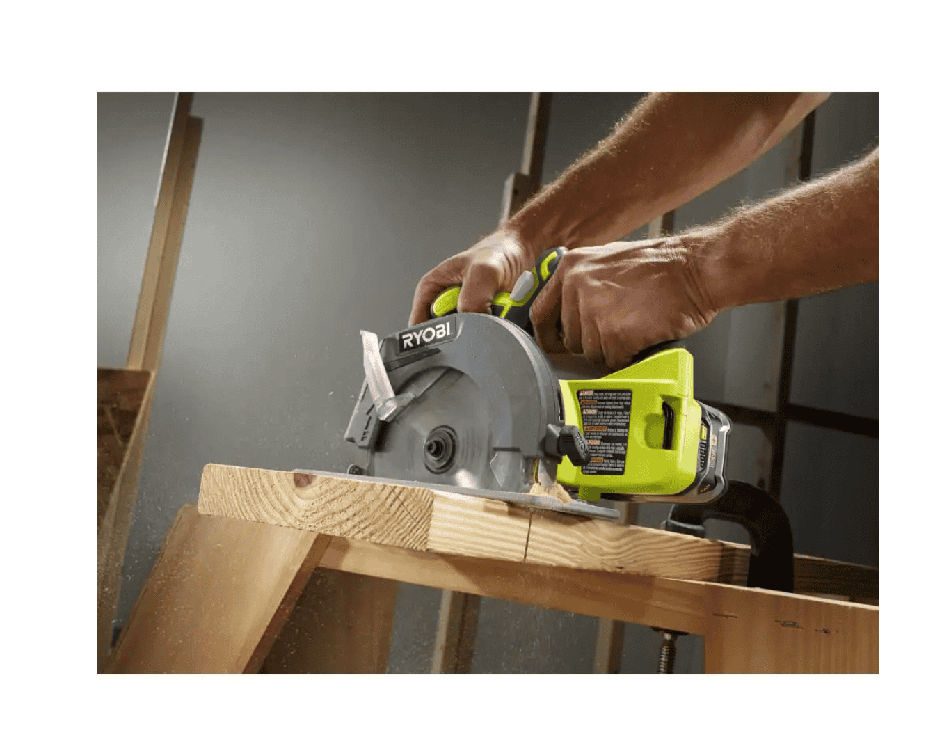 RYOBI P507-PSK005 ONE+ 18V Cordless 6-1/2 in. Circular Saw with 2.0 Ah ...