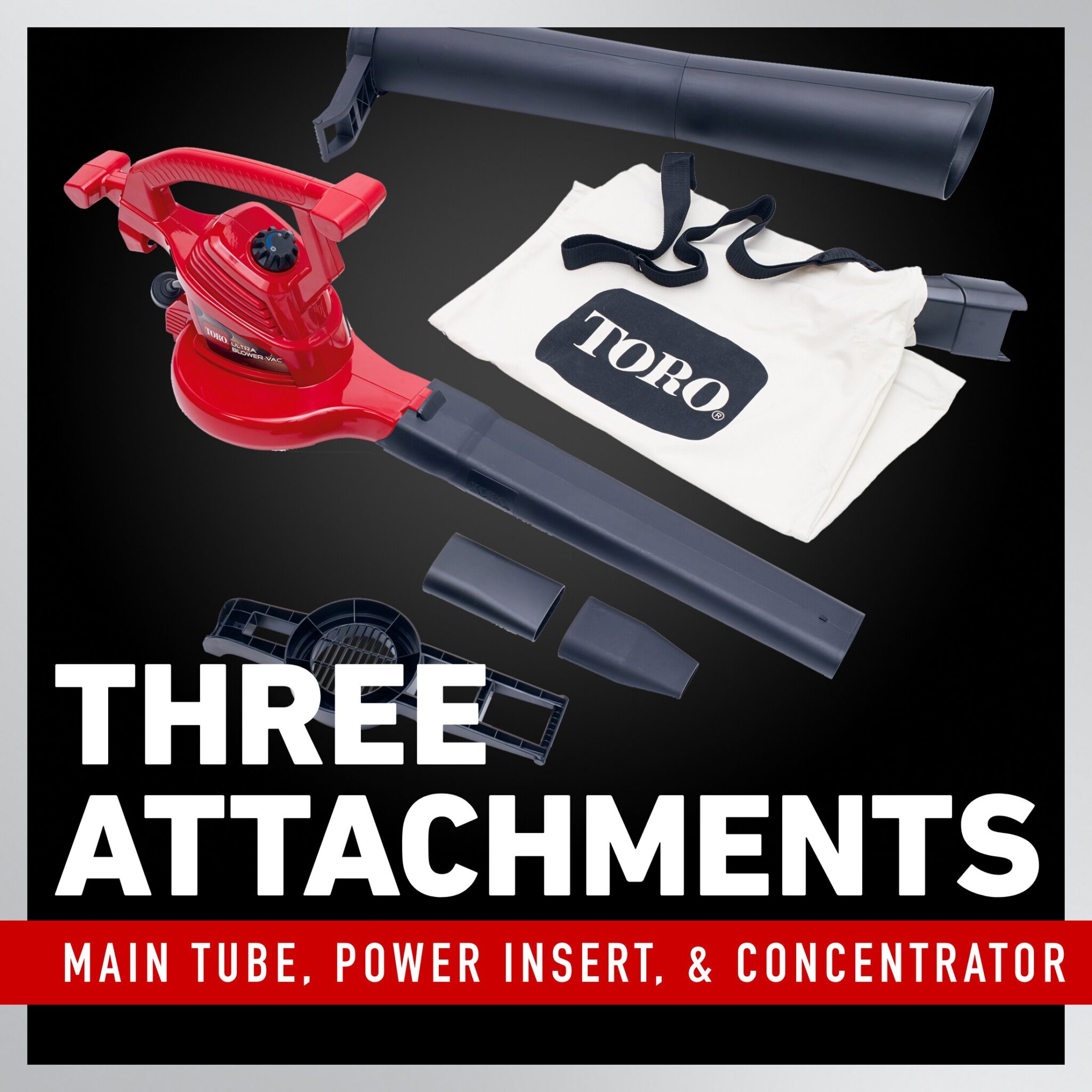 Toro 51619 Ultra 260 MPH 340 CFM Electric 12 Amp Blower/Vacuum/Mulcher ...