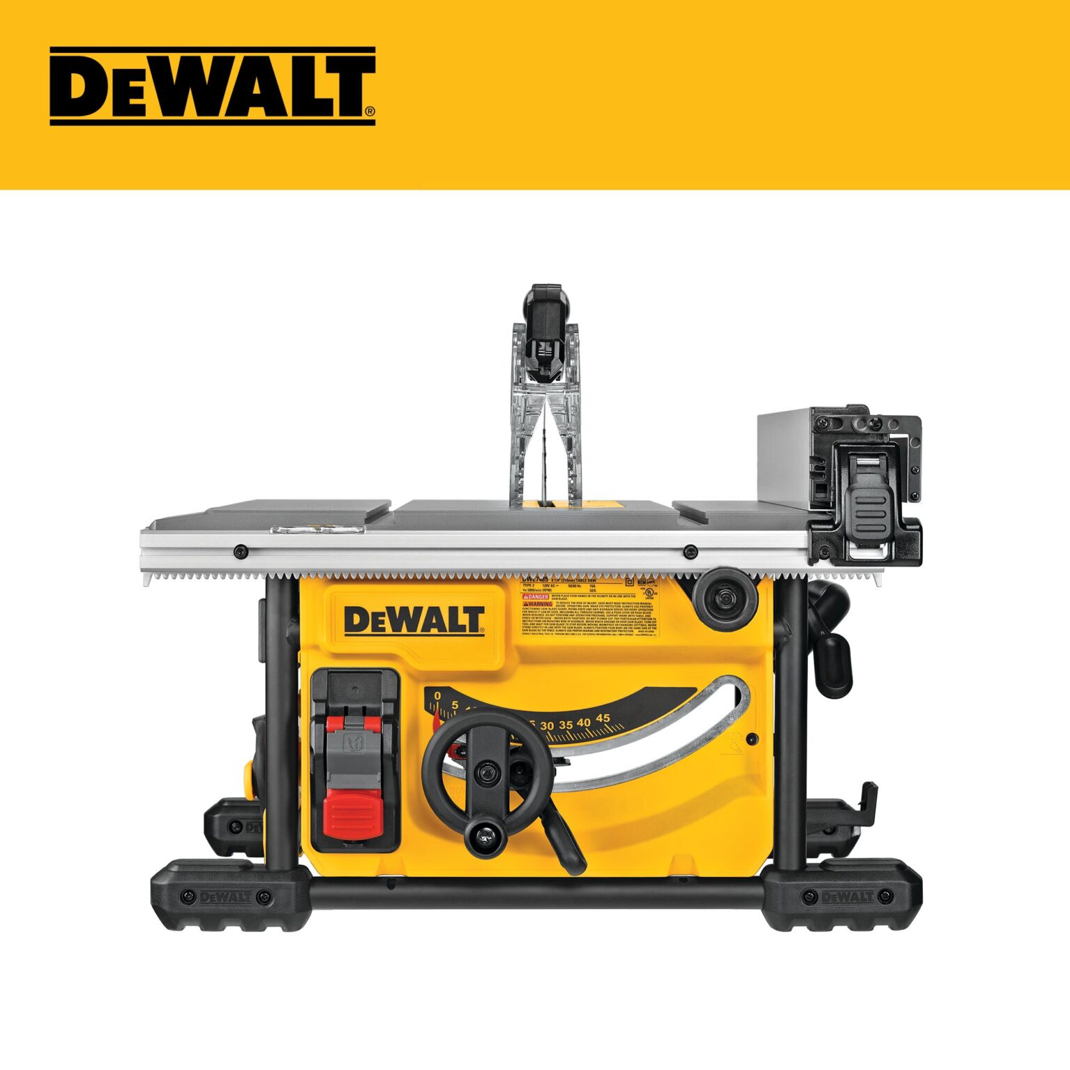 DEWALT Table Saw DWE7485 15 Amp Corded 8-1/4 in. Compact Portable ...