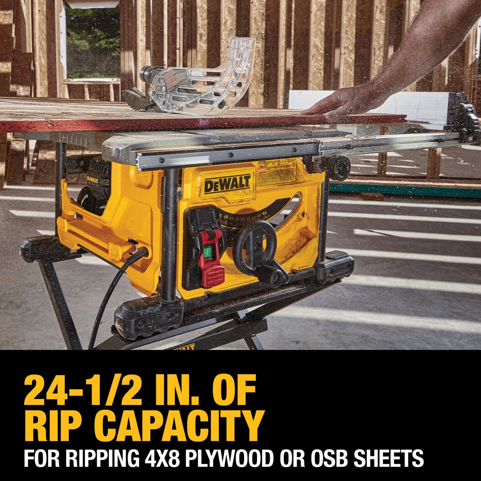DEWALT Table Saw DWE7485 15 Amp Corded 8-1/4 in. Compact Portable ...