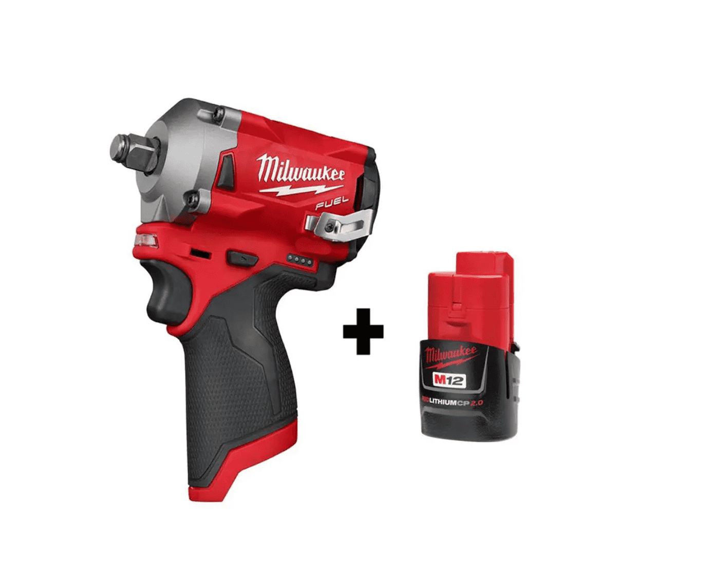 Milwaukee 2555-20-48-11-2420 M12 FUEL 12V Stubby 1/2 in. Impact Wrench ...