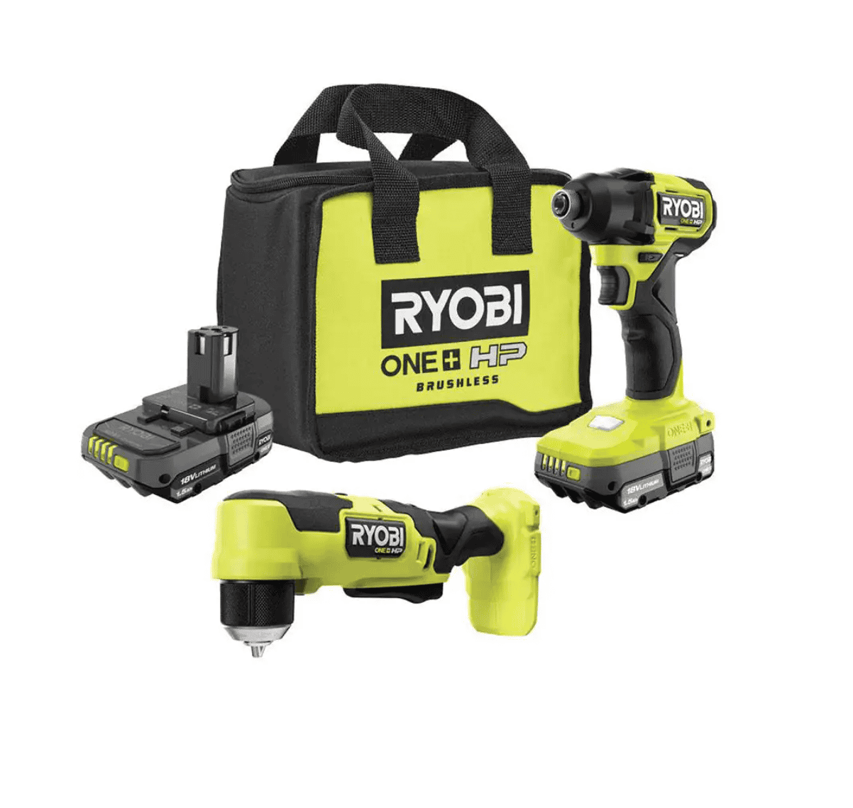 RYOBI PSBID01K-PSBRA02B ONE+ HP 18V Brushless Cordless Compact 1/4 in ...