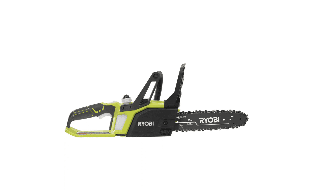RYOBI P547 ONE+ 18V 10 in. Cordless Battery Chainsaw with 1.5 Ah ...