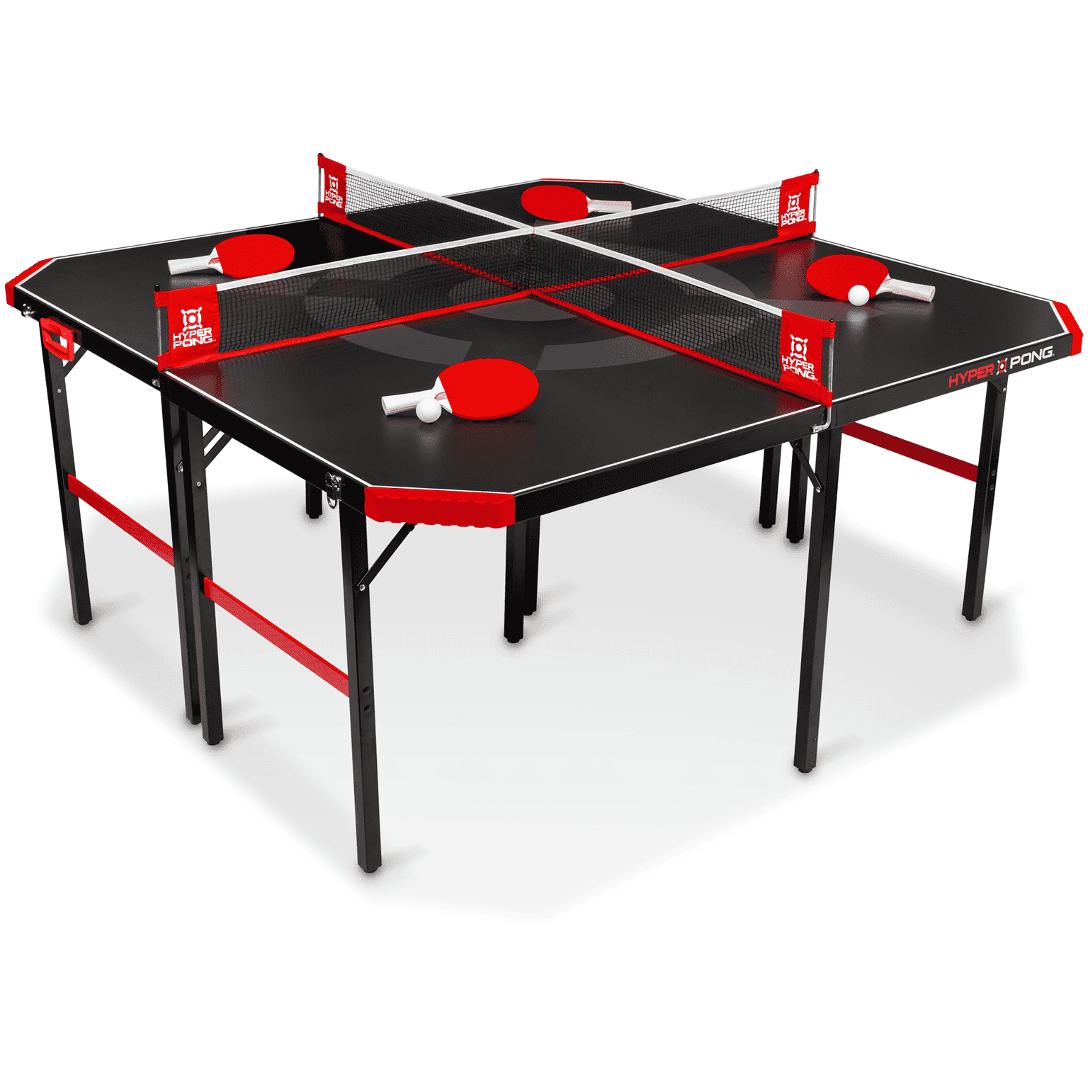Hyper Pong 4 Way Table Tennis Table, Folding 4 Player 9mm thick Ping ...