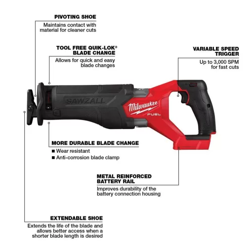 Milwaukee 2809-20-2821-20 M18 FUEL 18V Lithium-Ion Brushless Cordless ...