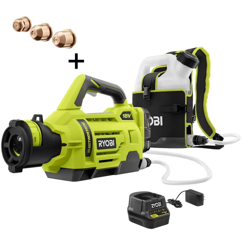 RYOBI P2870-A12 ONE+ 18V Cordless Electrostatic 1 Gal. Sprayer w/ Extra ...