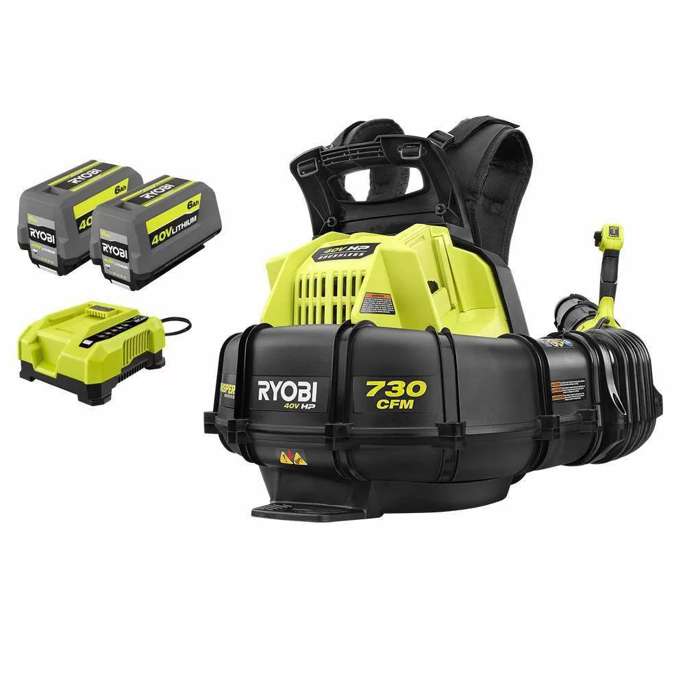 RYOBI RY404170 40V HP Brushless Whisper Series 165 MPH 730 CFM Cordless ...
