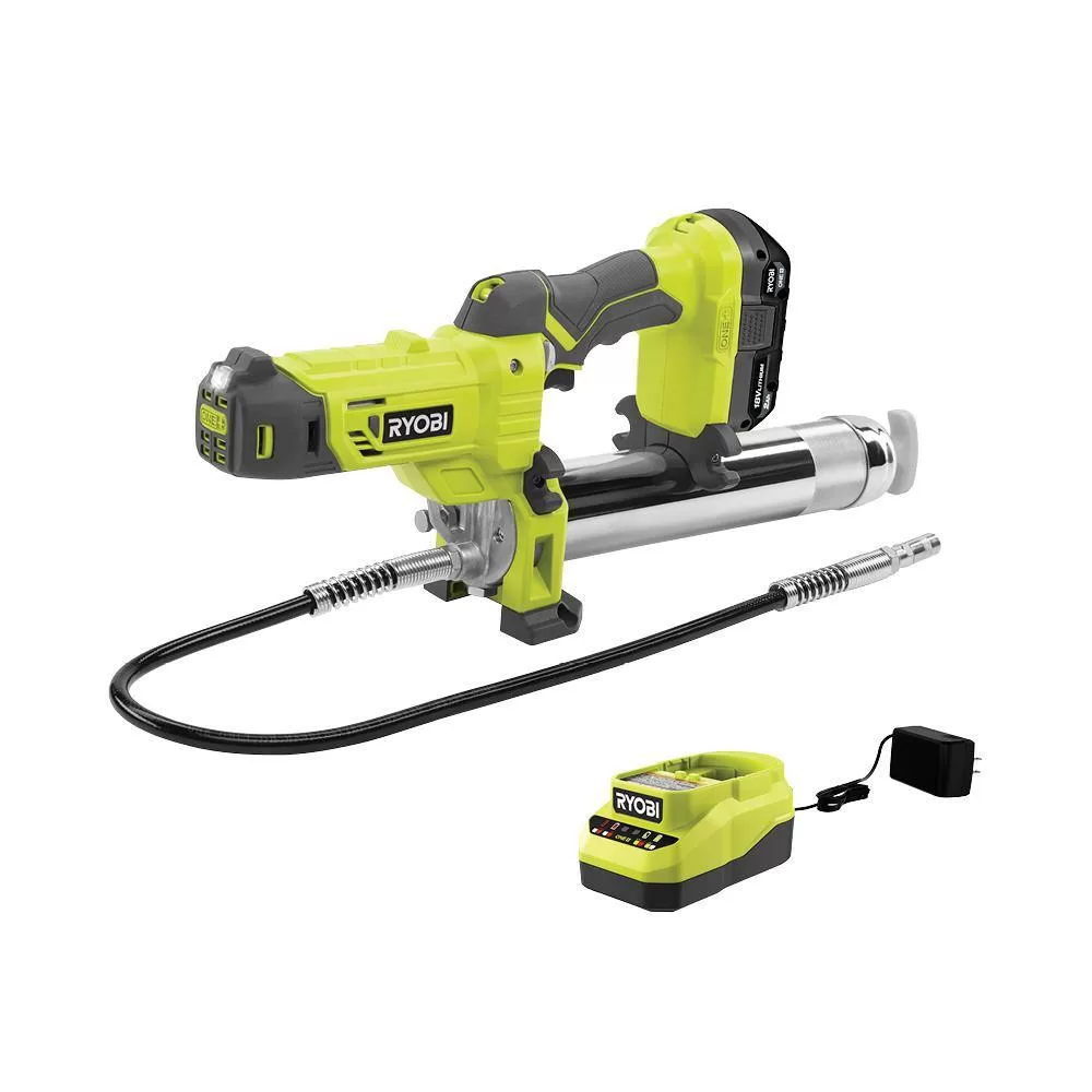 RYOBI P3410K1N ONE+ Grease Gun Kit w/2.0Ah Battery and Charger ...