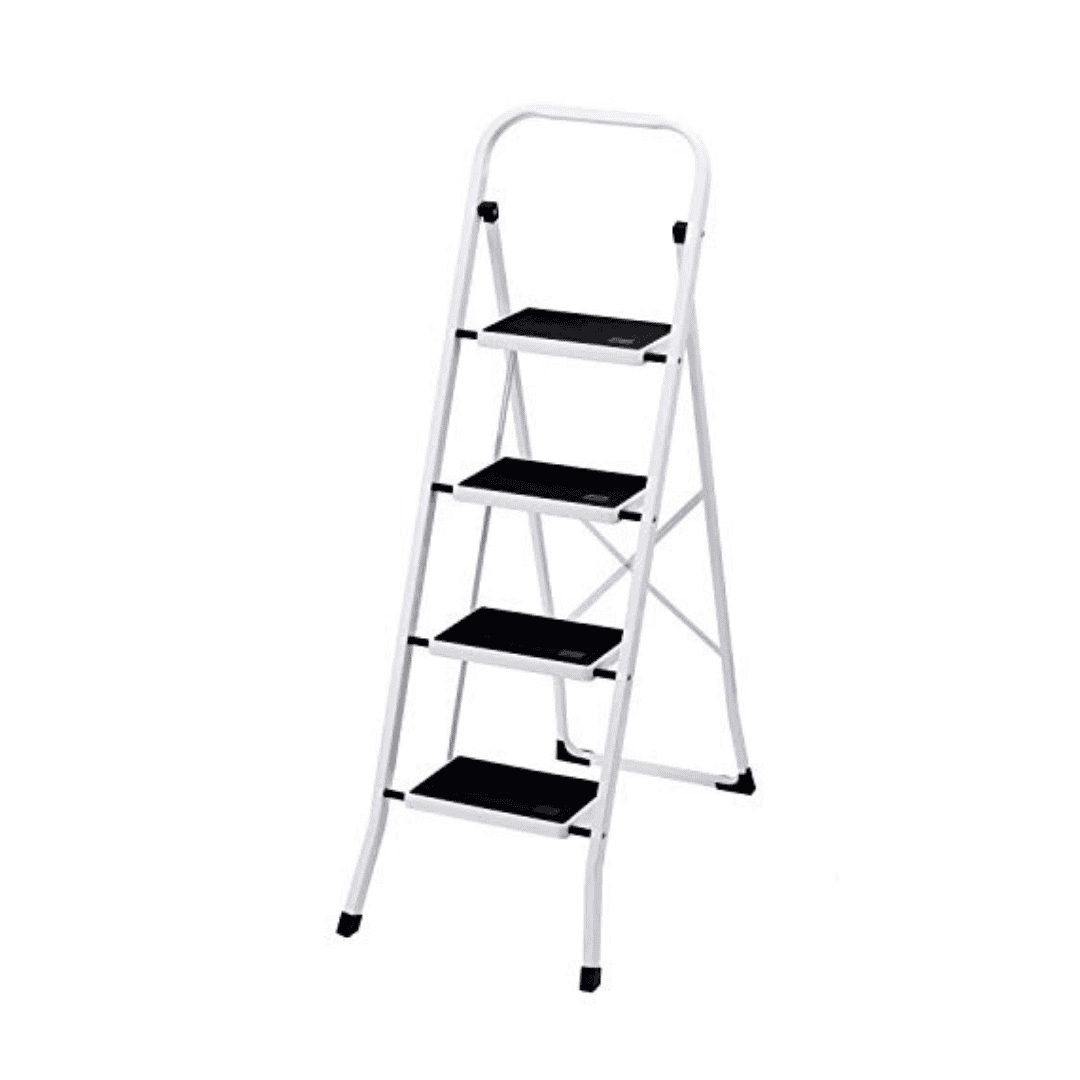 Delxo 4 Step Ladder Folding Step Stool, Heavy-Duty Sturdy Safety Tall ...