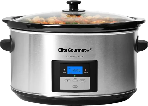 Elite Gourmet MST-900D Digital Programmable Slow Cooker (8.5 Quart ...