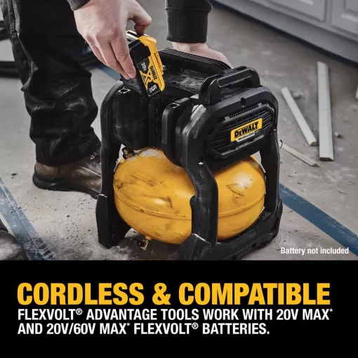 DEWALT DCC2520B 2.5 Gal. 140 psi Portable 20V Cordless Air Compressor ...