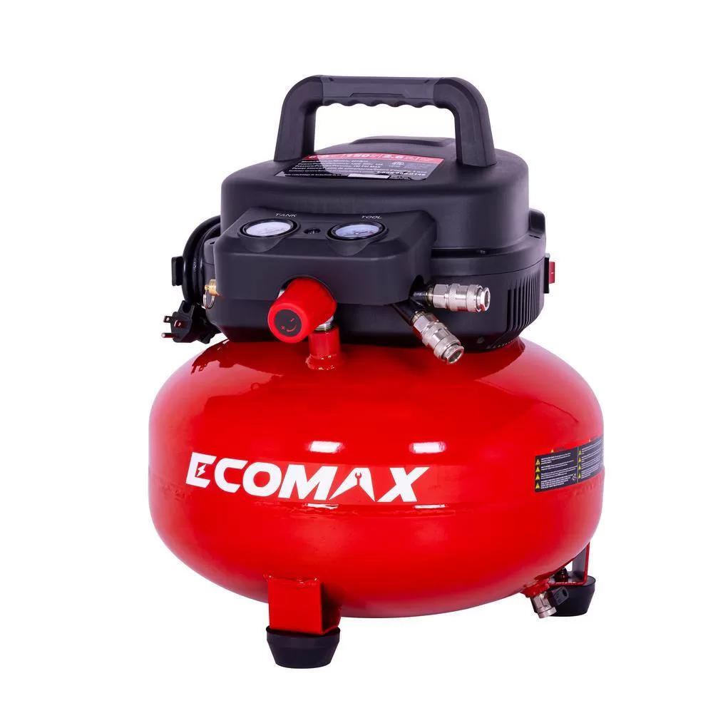 ECOMAX AT01111P-06-04 6 Gal. 150 PSI Electric Pancake Air Compressor ...