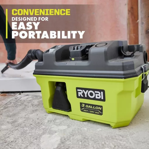 RYOBI PCL734B ONE+ 18V LINK Cordless 3 Gal. Wet/Dry Vacuum (Tool Only ...