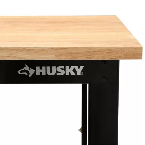 Husky G7200S-US 6 ft. Adjustable Height Solid Wood Top Workbench in ...
