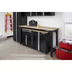 Husky G7200S1-US Ready-To-Assemble 6 ft. Solid Wood Top Workbench in ...