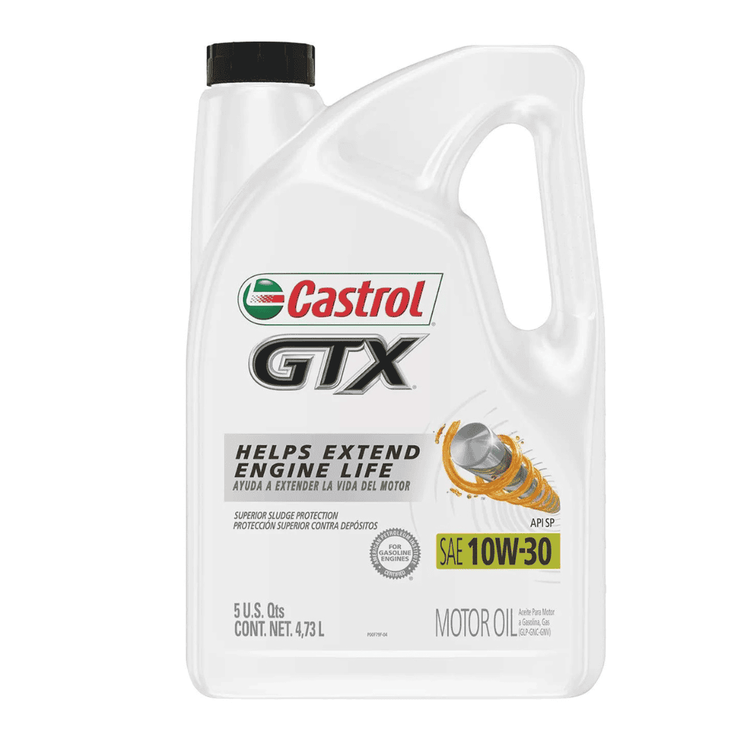 Castrol GTX 10W 30 Conventional Motor Oil 5 Quarts 160 Fl Oz Pack Of