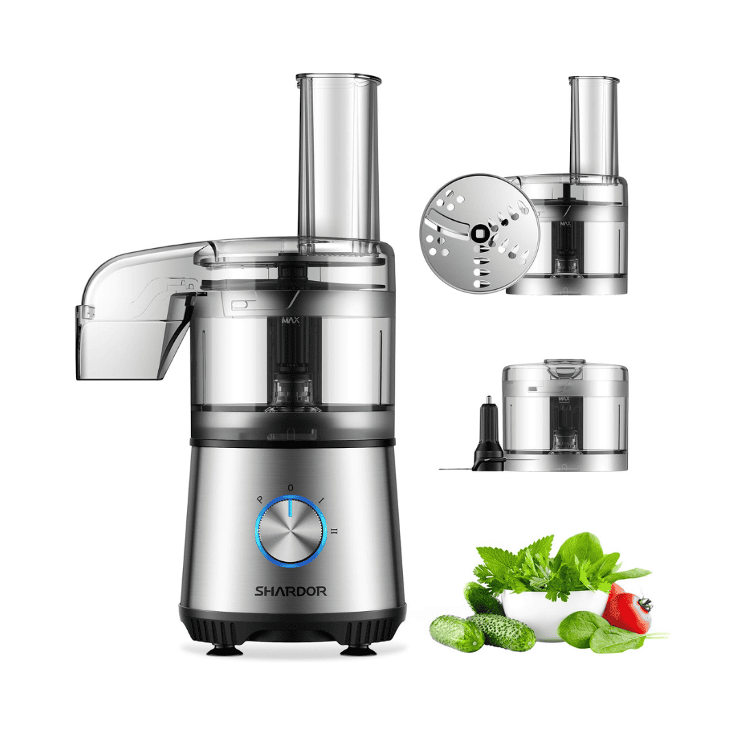 SHARDOR 3.5-Cup Food Processor Vegetable Chopper, 350 Watts with 2 ...