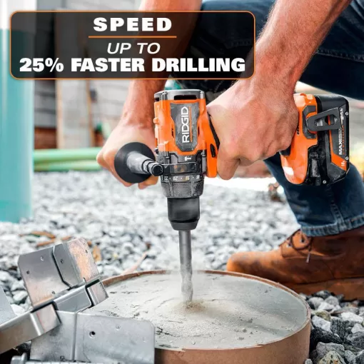 RIDGID R861152B 18V Brushless Cordless 1/2 in. High Torque Hammer Drill ...