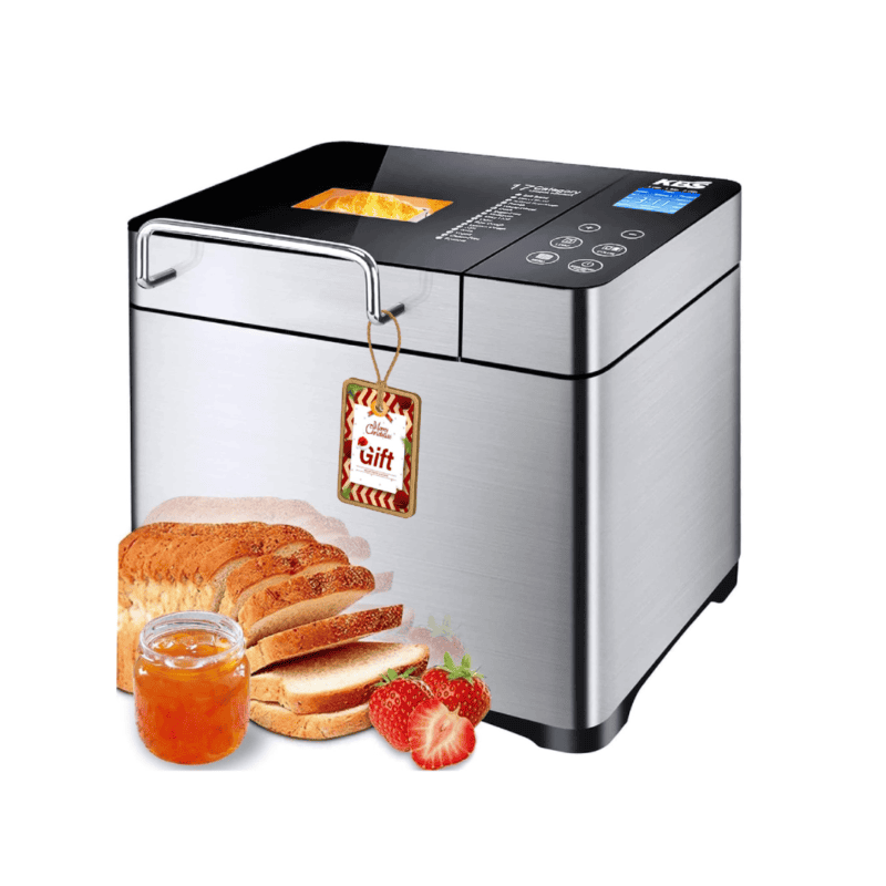KBS Pro Stainless Steel Bread Machine, 2LB 17-in-1 Programmable XL ...