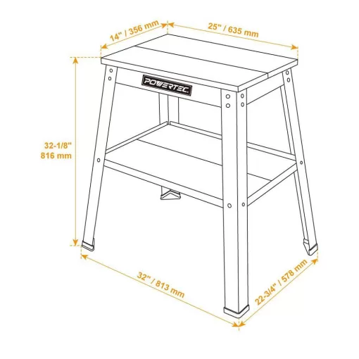 POWERTEC UT1002 Heavy-Duty Universal Tool Stand - MartDiscover.com
