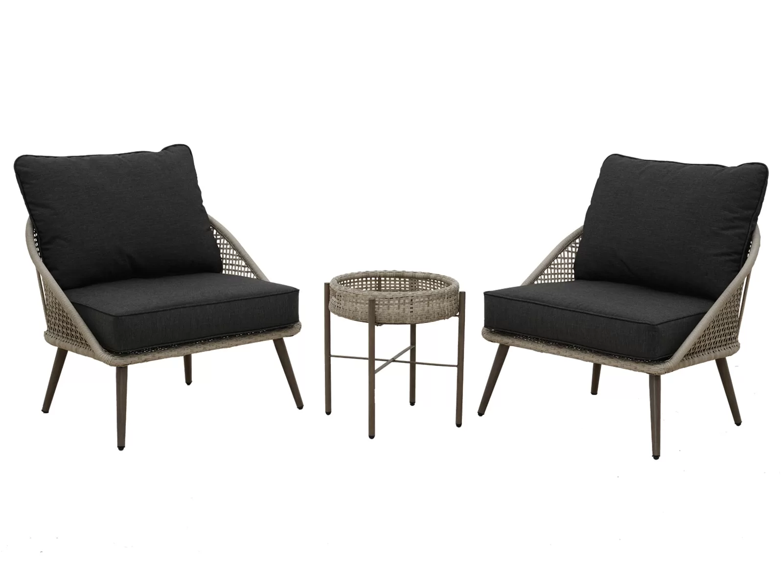 Origin 21 Plymouth Cove 3-Piece Wicker Patio Conversation Set with Gray ...
