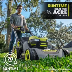 RYOBI 40V HP Brushless Whisper Series 21. in Walk Behind Self-Propelled ...