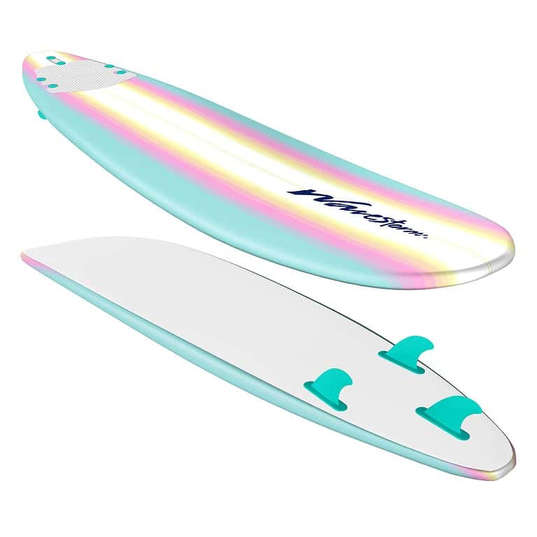 Wavestorm - Classic Soft Top Foam 8ft Surfboard - burst - MartDiscover.com