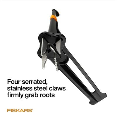 Fiskars 4-Claw Stand Up Weeder - Gardening Hand Weeding Tool with 39 ...