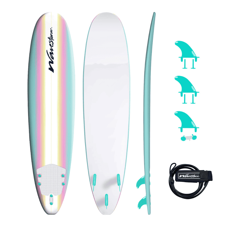 Wavestorm - Classic Soft Top Foam 8ft Surfboard - burst - MartDiscover.com