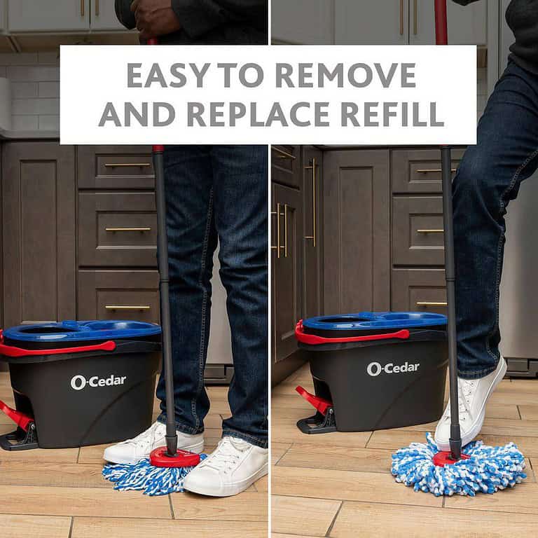 O-Cedar 174221 Easy Wring Rinse Clean Deep Clean Microfiber Spin Mop ...