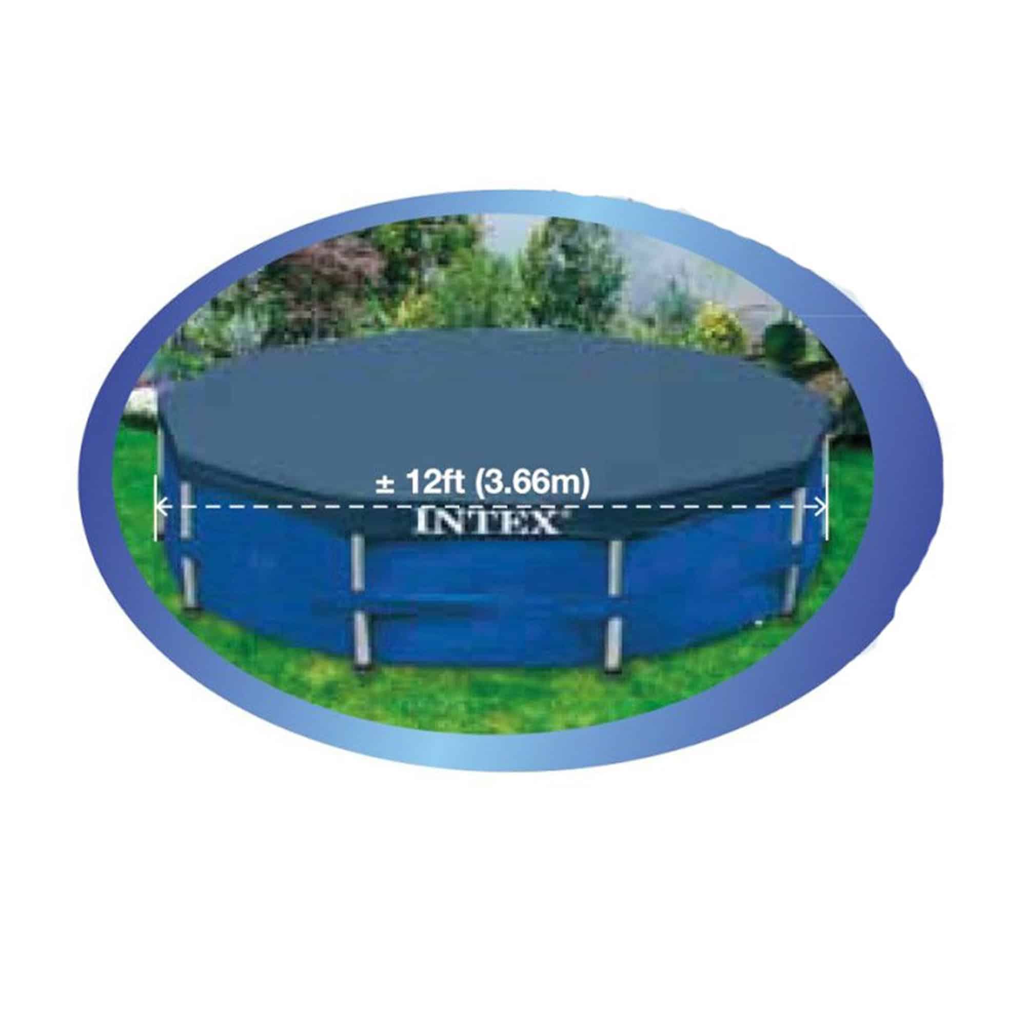 Intex 12 Foot x 30 In. Above Ground Pool & Intex 12 Foot Round Pool ...