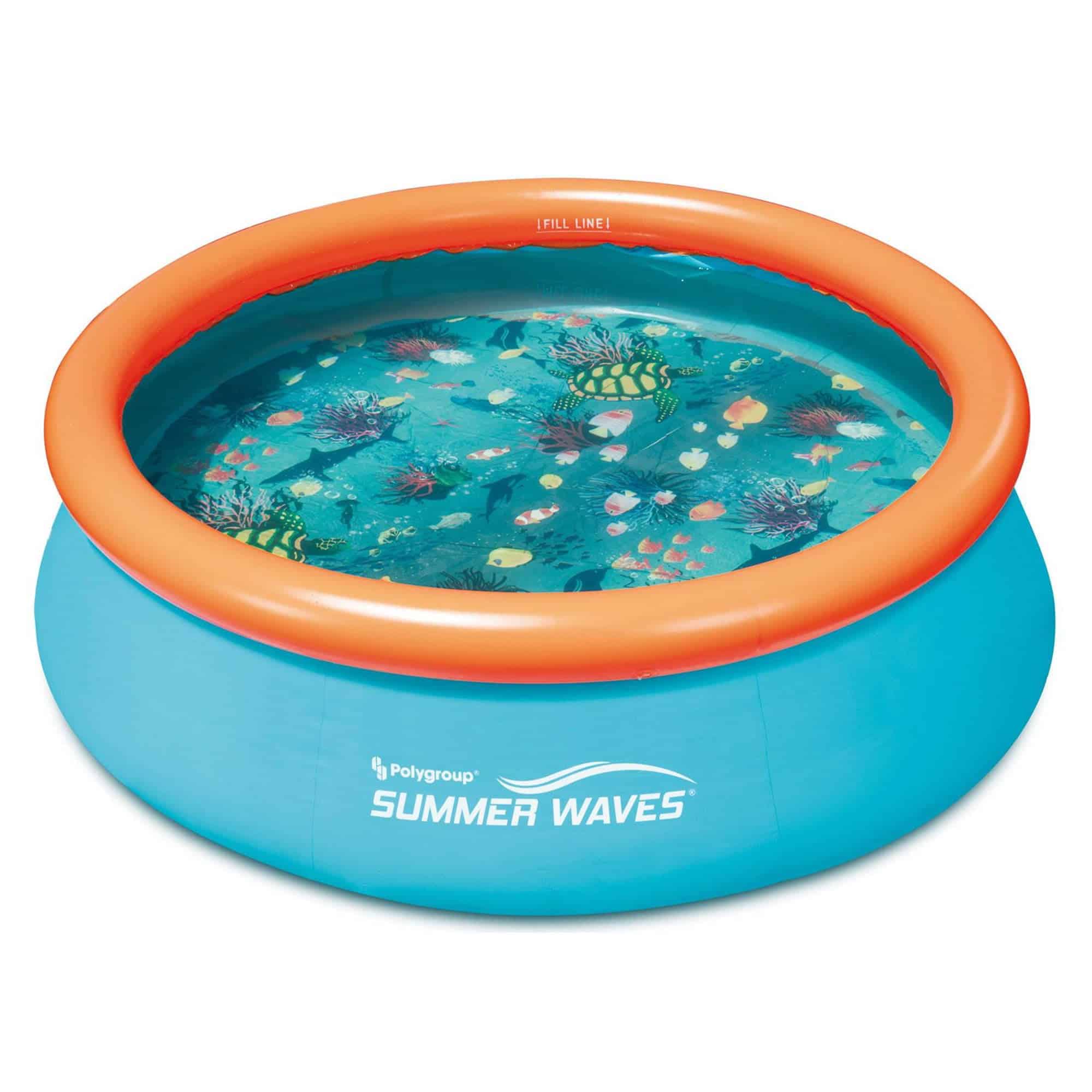 Summer Waves Backyard Kiddie Splash Inflatable Above Ground Pool ...
