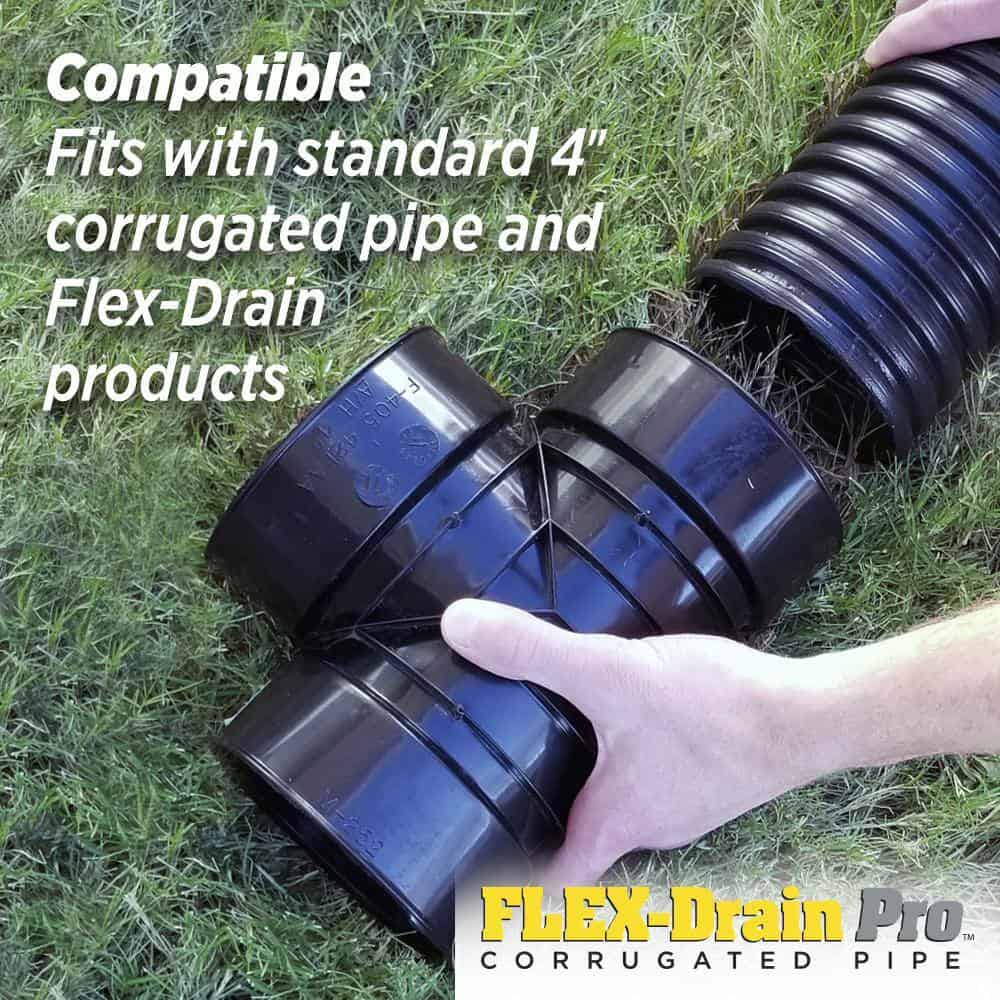 Amerimax Home Products HP4100P FLEX Drain Pro 4 in. x 100 ft. Black ...