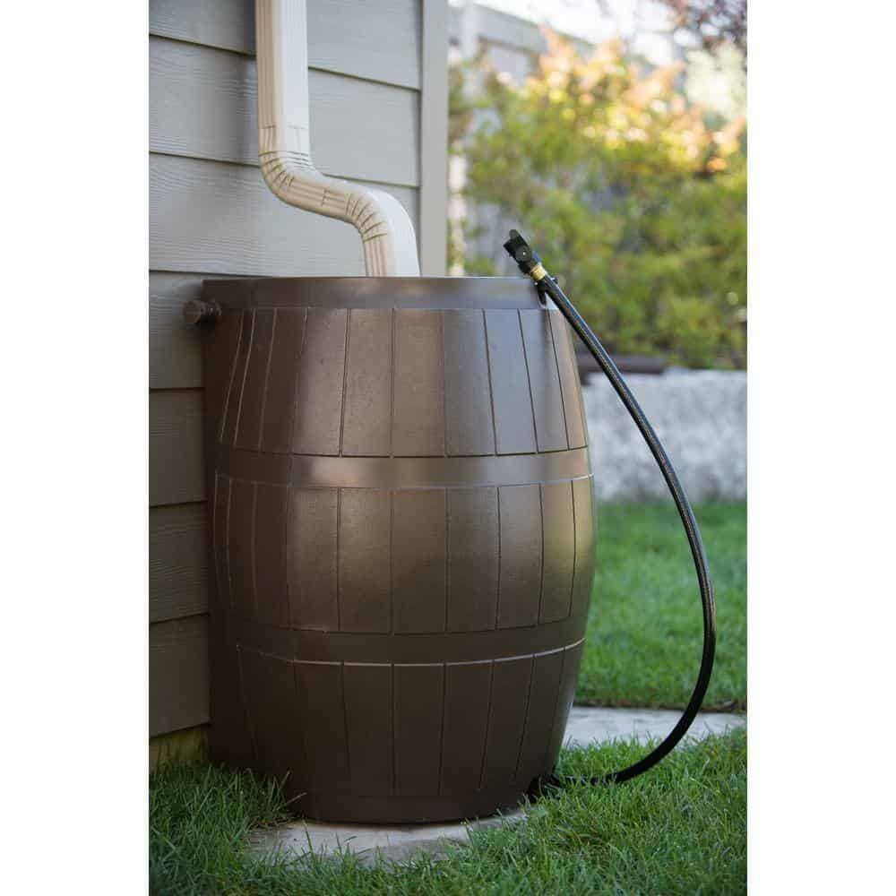 FCMP Outdoor Rain Catcher 50 Gal. Brown RC 4000 Rain Barrel ...
