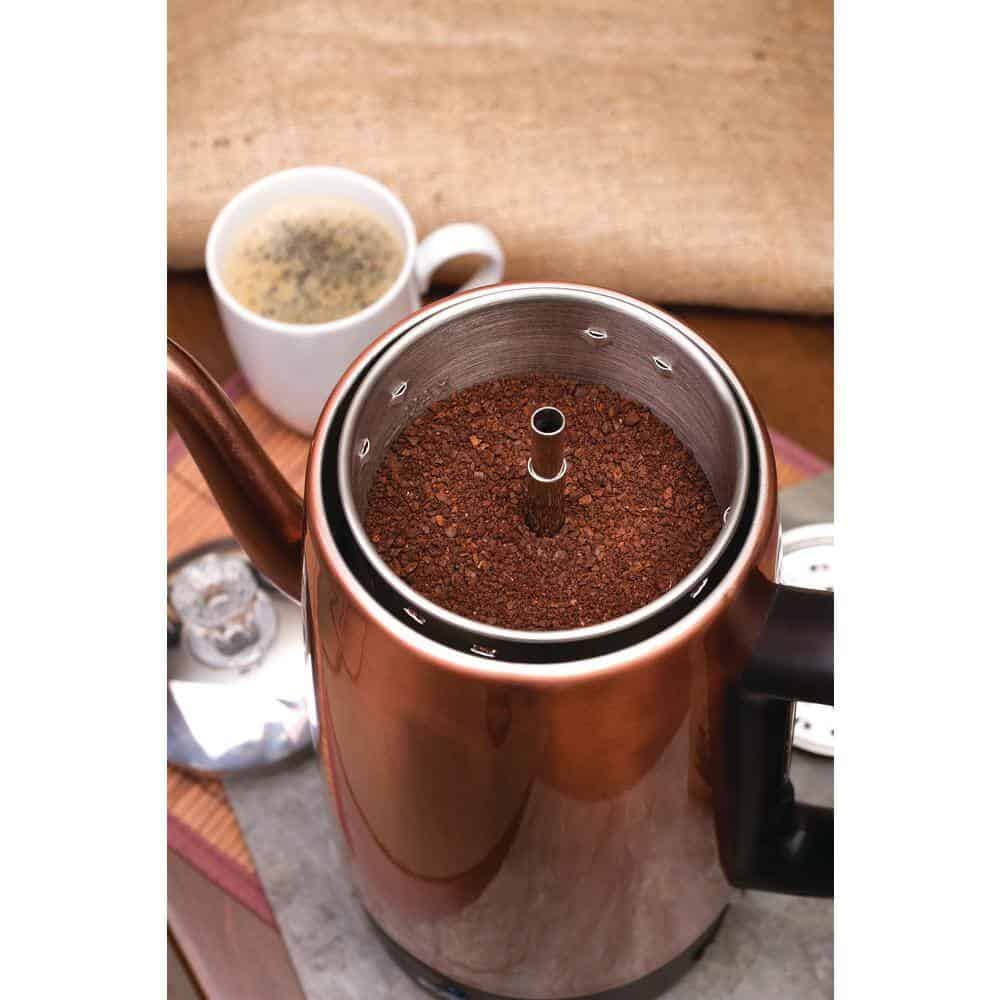 Euro Cuisine PER08 8-Cup Copper Electric Percolator - MartDiscover.com