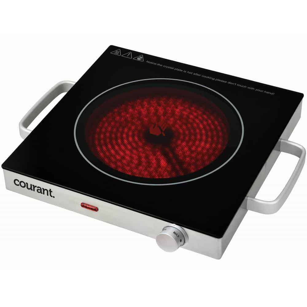 Courant Single Burner 12 in. Infrared Ceramic Glass Hot Plate Cooktop ...