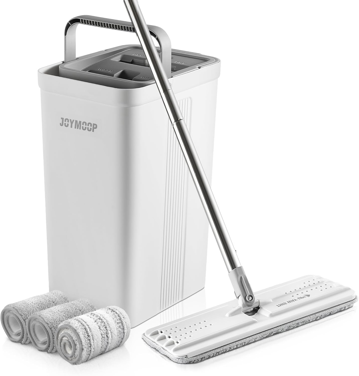 JOYMOOP Mop and Bucket with Wringer Set for Home, Flat Mop and Bucket ...