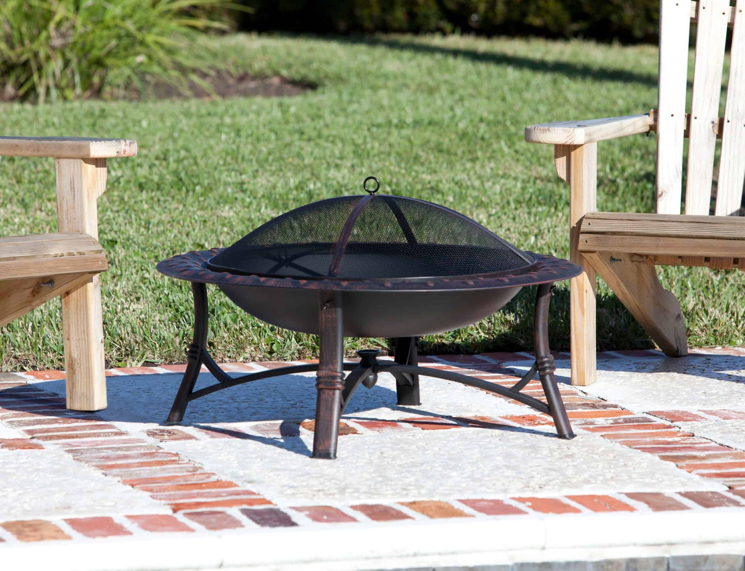 Fire Sense 35-in W Bronze Steel Wood-Burning Fire Pit - MartDiscover.com