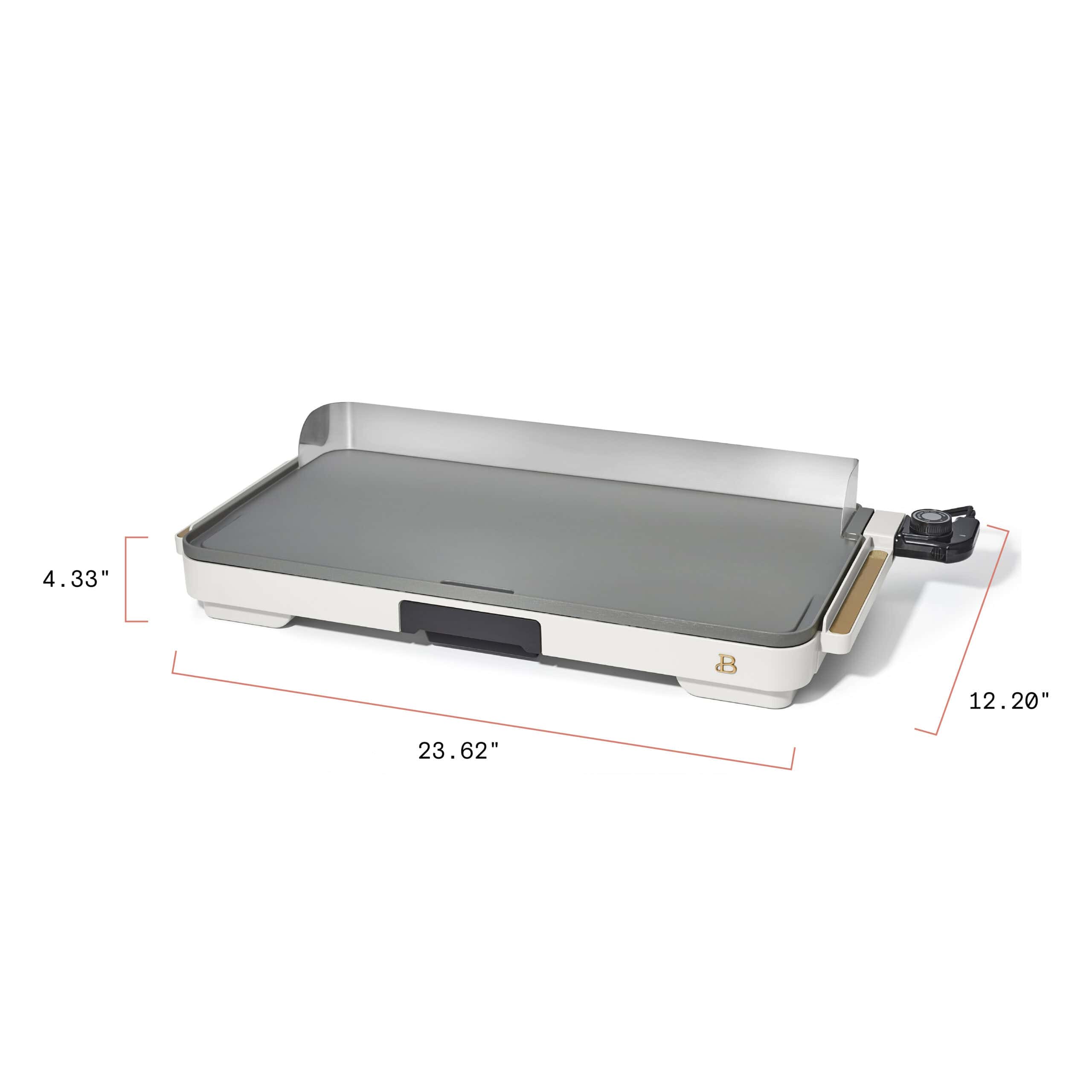 Beautiful XL Electric Griddle 12" x 22" Non-Stick, White Icing by Drew ...