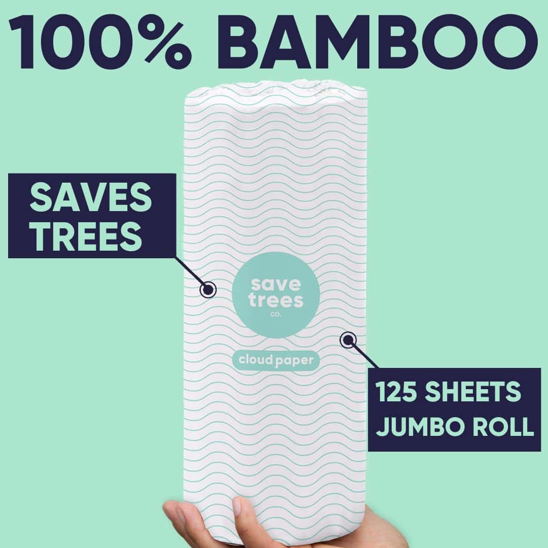Cloud Paper Save Trees Co.Bamboo Paper Towels 12pk - 1800 Sheets ...