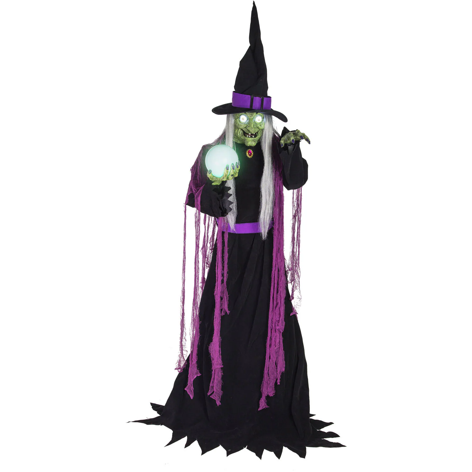 Haunted Hill Farm 6-ft Freestanding Motion Activated Talking Witch ...